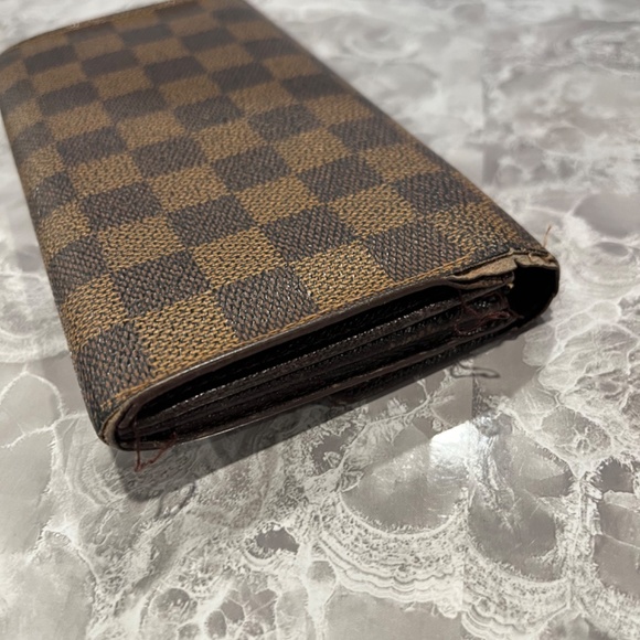 Louis Vuitton | Bags | Louis Vuitton Damier Brown Checkered Snap Long ...